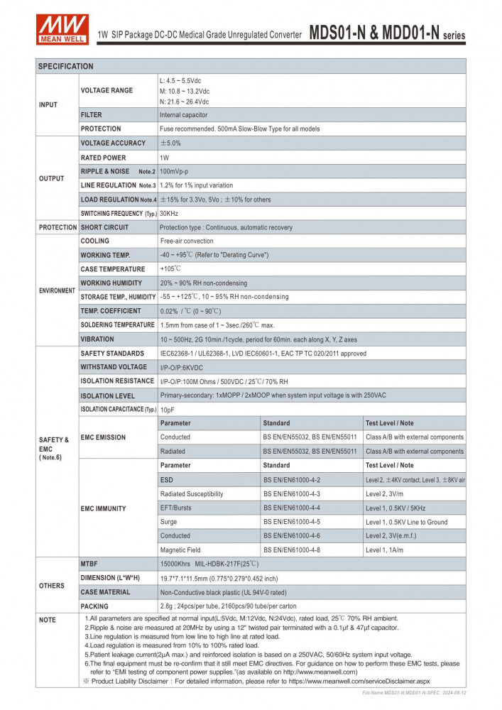 MDS01M-05N datasheet page 3