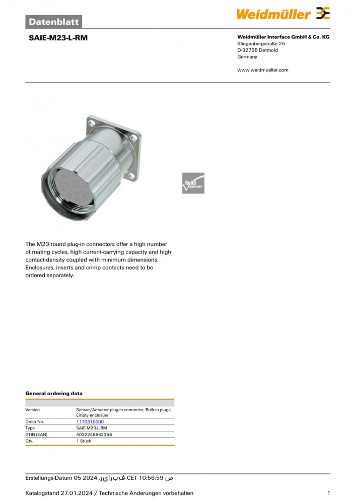 1170310000 technical document page 1