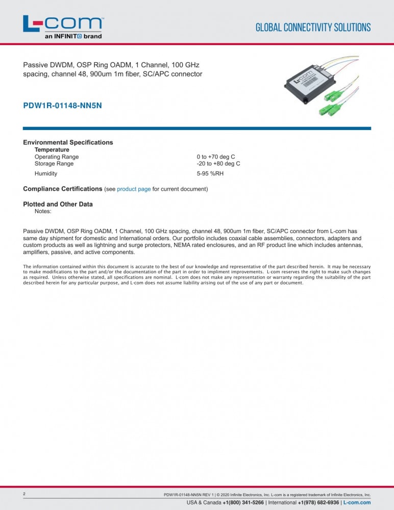PDW1R-01148-NN5N technical document page 2