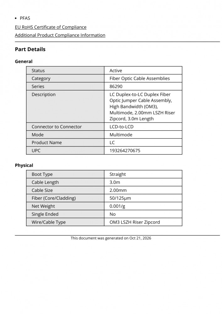 MOLEX 885378503 technical document image, page 2
