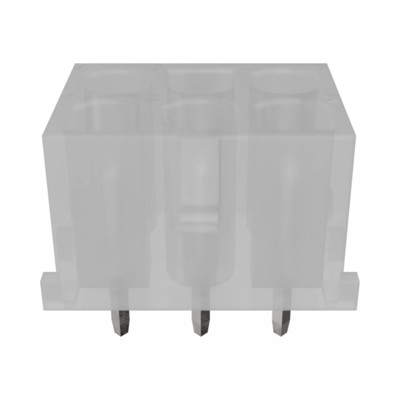 MLX Power Connector Header, 6.35mm Pitch, Vertical, with Compliant Polarizing Peg, Nylon 94V-2, Natural (Translucent), 6 Circuits for sale
