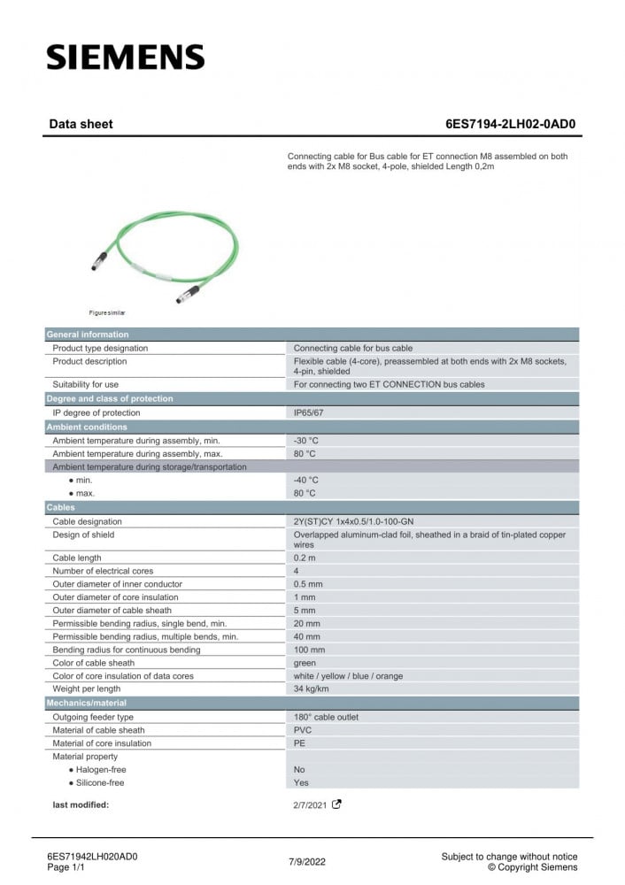SIEMENS 6ES71942LH020AD0 datasheet preview