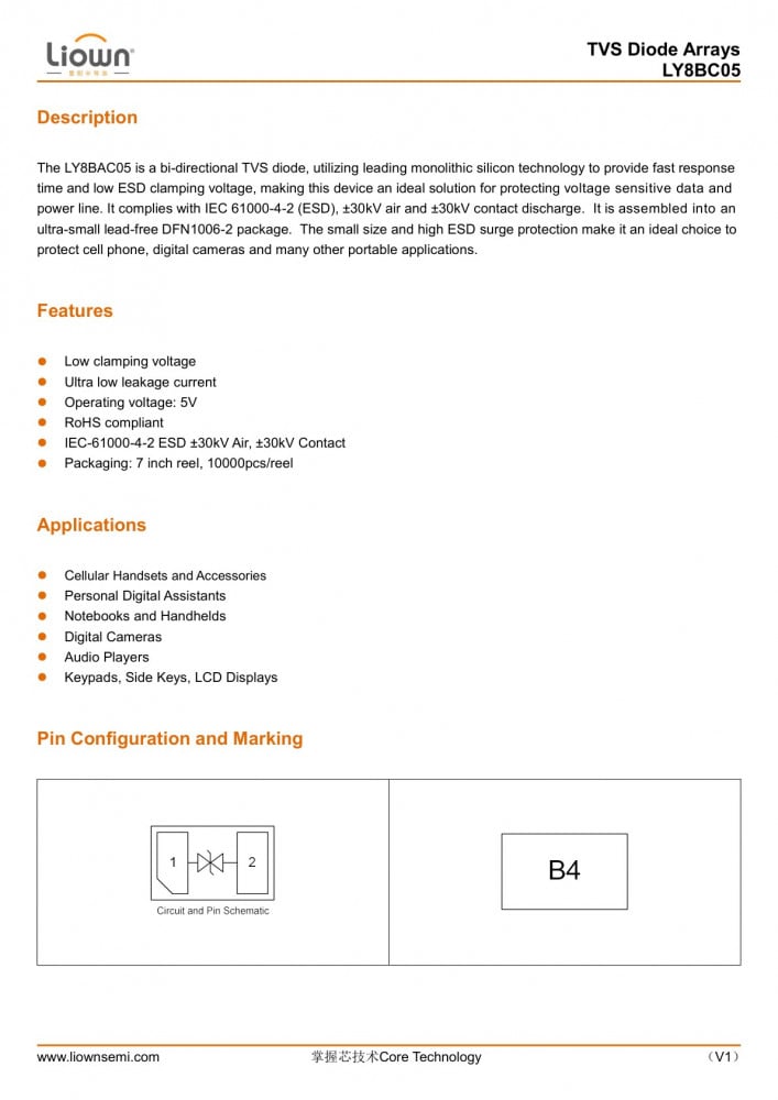 LY8BC05 datasheet page 1