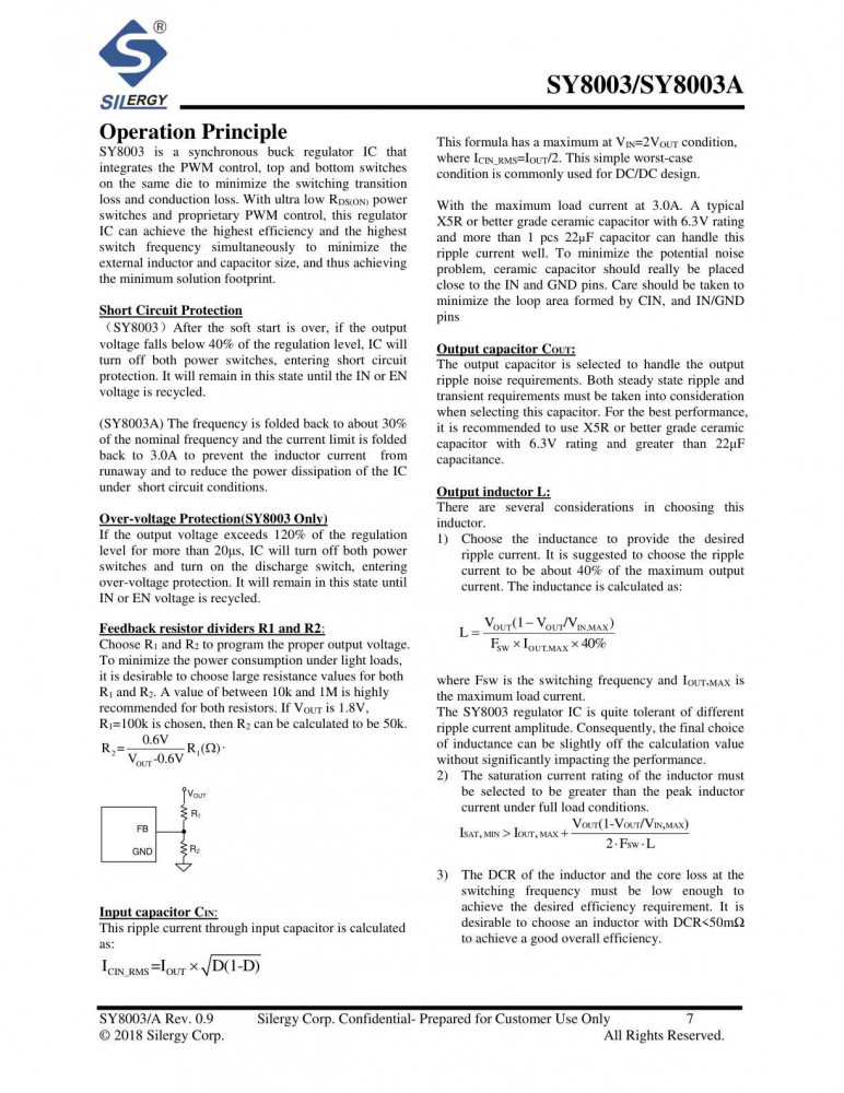 SY8003DFC datasheet page 7