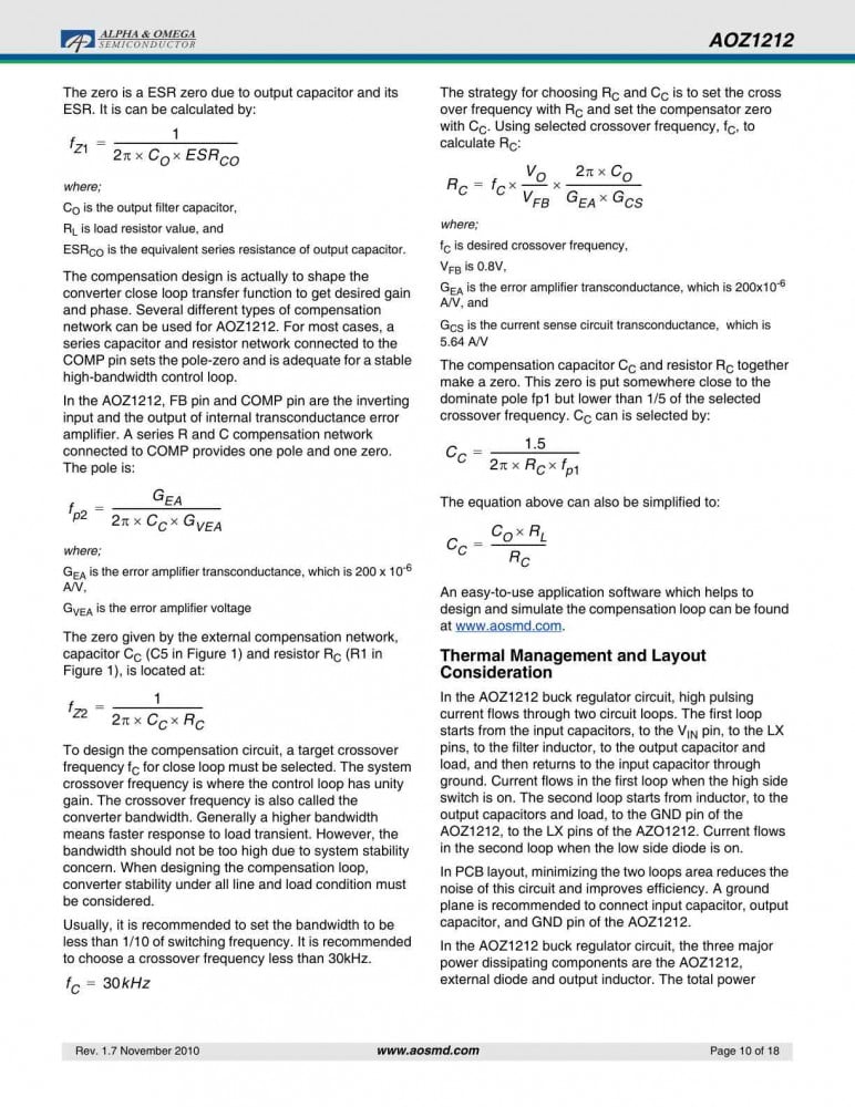 AOZ1212AI datasheet page 10