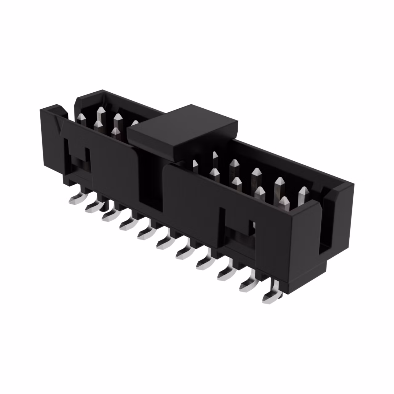 2.00mm Pitch, Milli-Grid PCB Header, Dual Row, Vertical, Surface Mount, Shrouded, 22 Circuits, 2.50µm Matte Tin (Sn) Plating, Dual Side Slots, Dual Friction Locks, Center Polarization, with Pegs, with Cap, Tape and Reel for sale