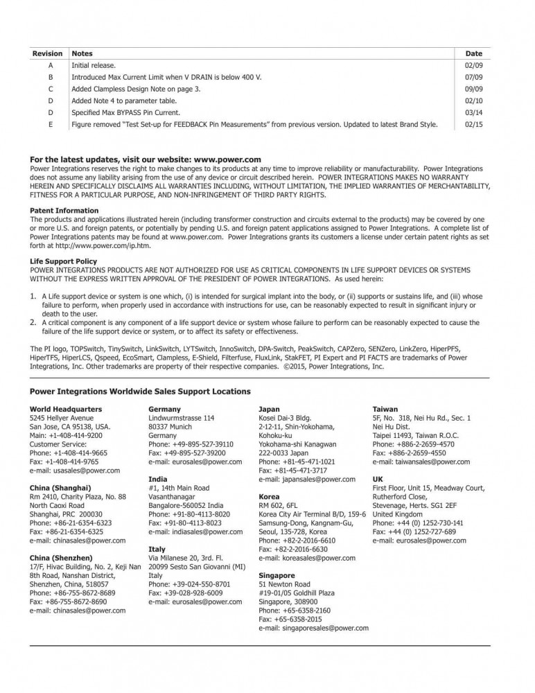 LNK632DG datasheet page 10