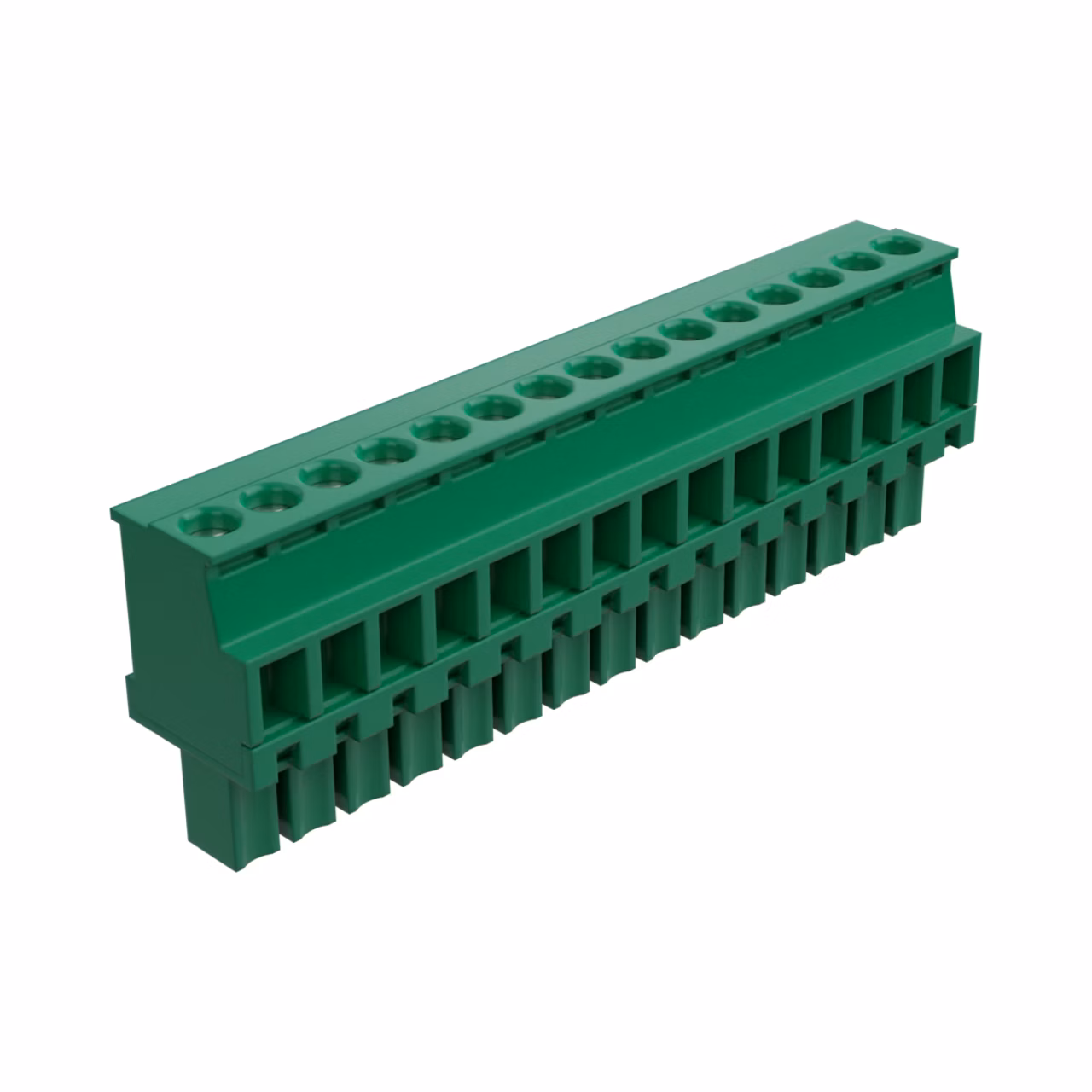 3.81mm Pitch Eurostyle Vertical Plug, Rear Wire Entry, Green Housing, 15  Circuits for sale