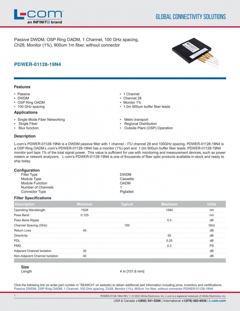 PDWER-01128-19N4 datasheet page 1