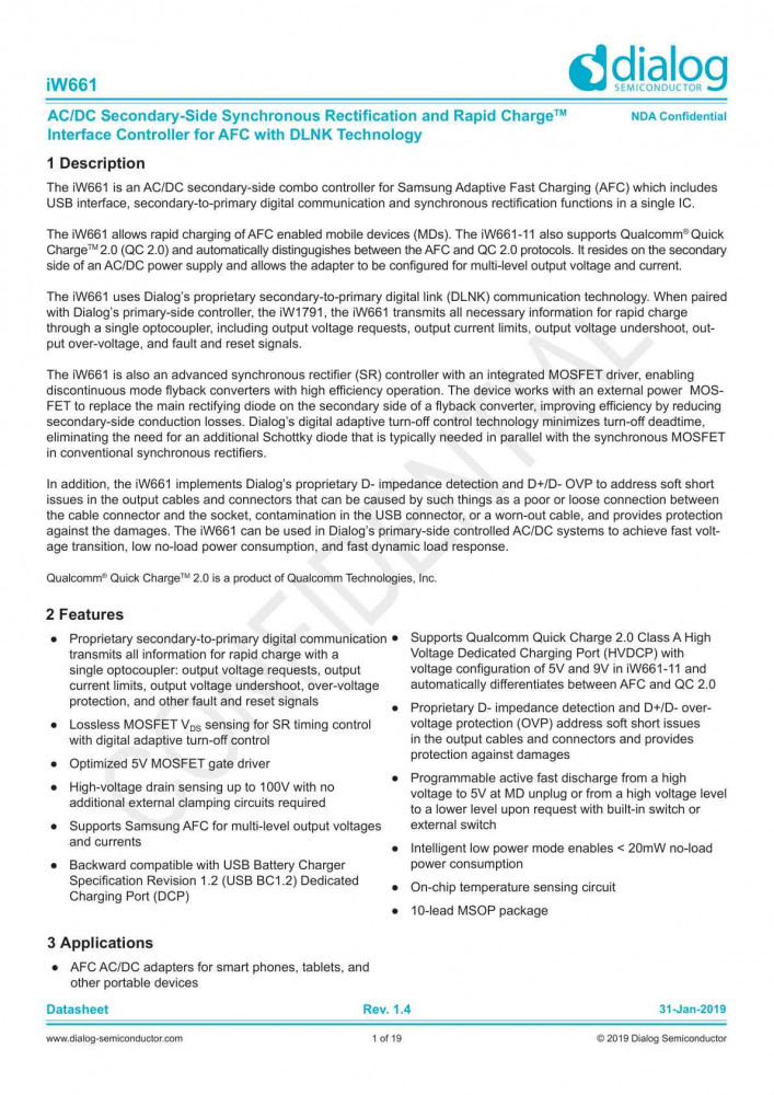 IW661 technical document page 1