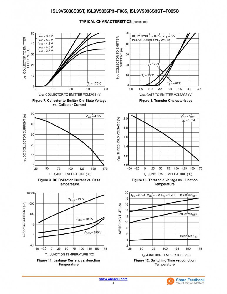 ISL9V5036S3ST datasheet page 5