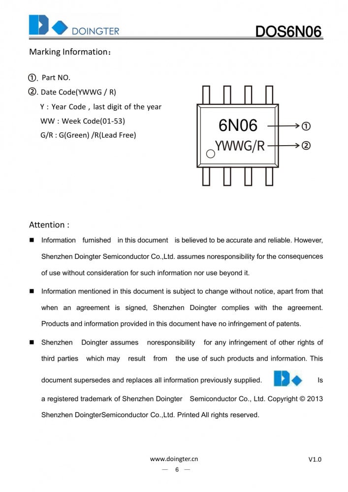 DOS6N06 datasheet page 6