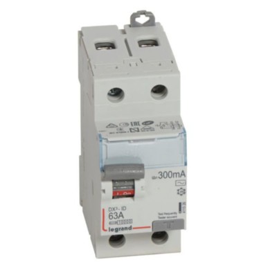 RCCB DX³ 2 pole 63A type AC 300mA screw terminals for sale