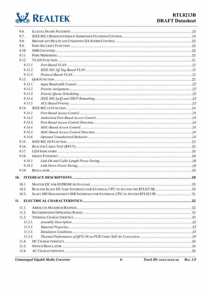 RTL8213B-CG datasheet page 4