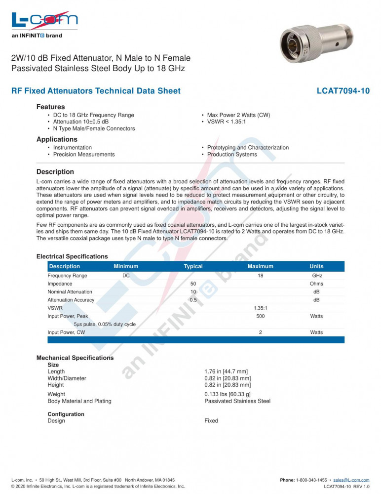 LCAT7094-10 datasheet page 1