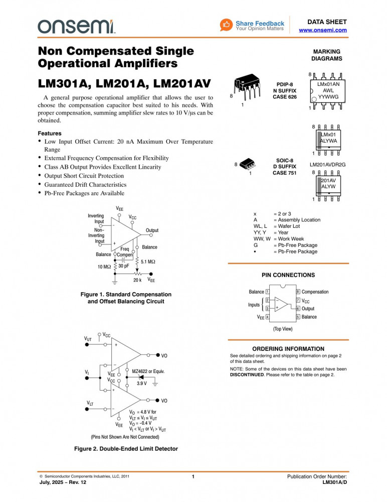 LM201A technical document, page 1