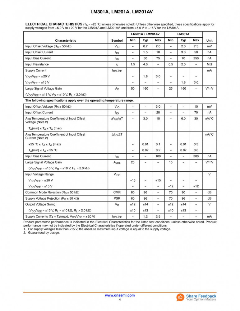 LM201A technical document, page 4