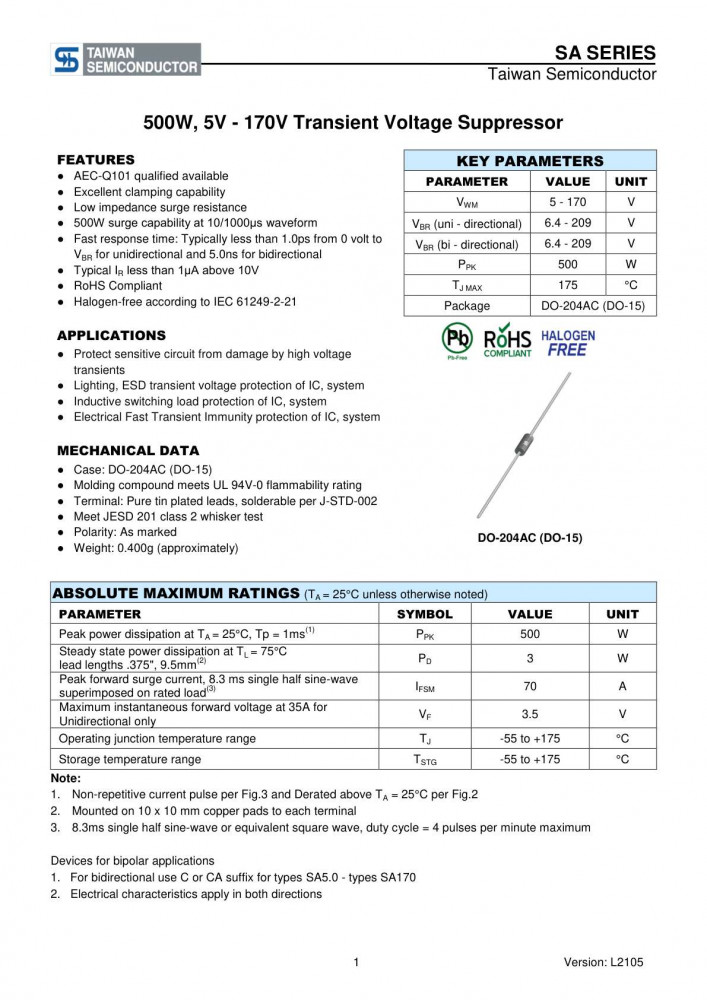 SA33A technical document page 1