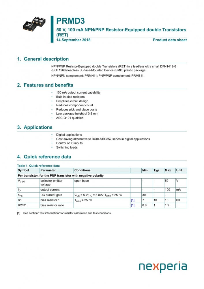 PRMD3Z datasheet page 1