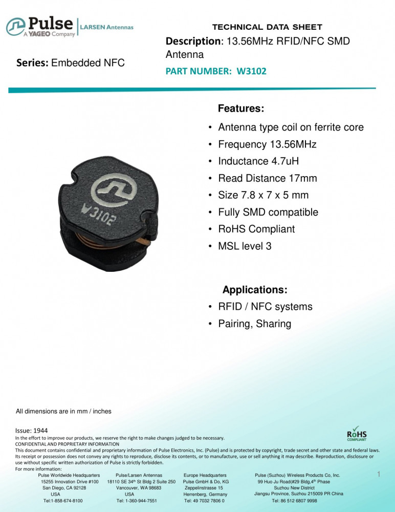 W3102 technical document page 1