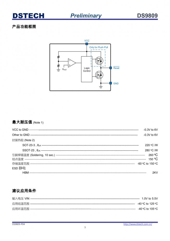 DS9809PSSS3 datasheet page 3