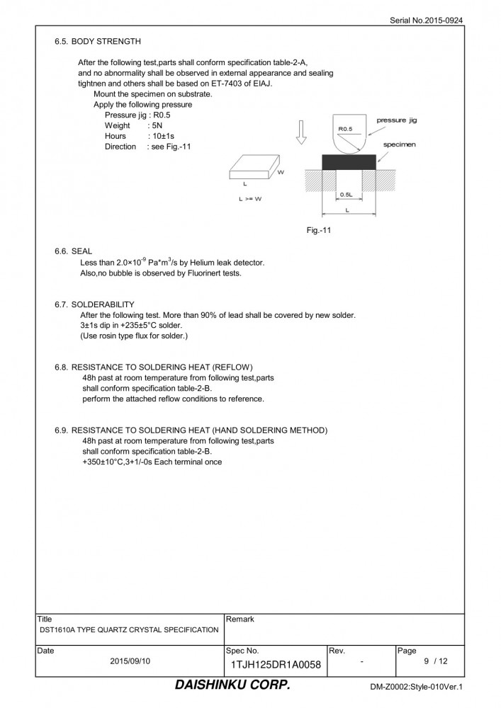 KDS DST1610A specification page 10