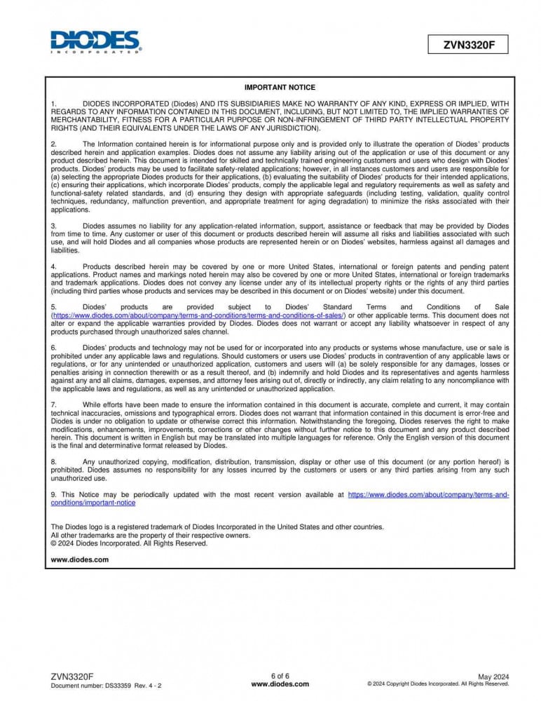 ZVN3320FTA datasheet page 6
