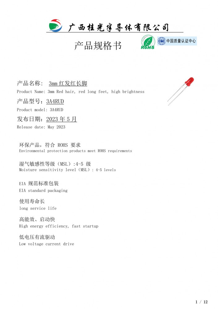 3A4RUD datasheet page 1