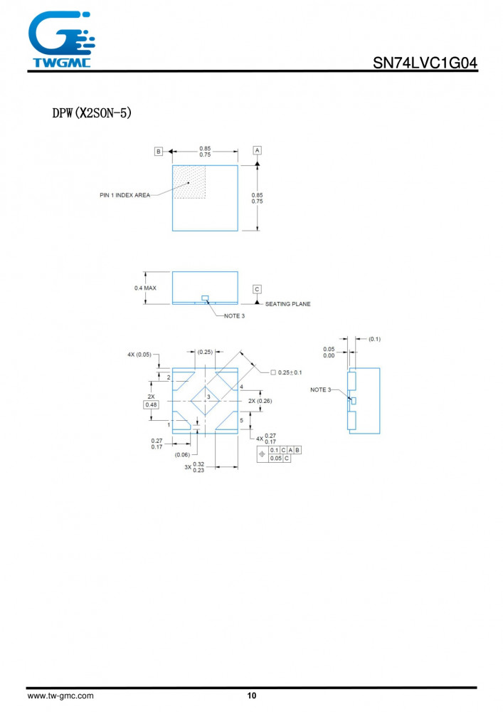 SN74LVC1G04DCKR datasheet page 10