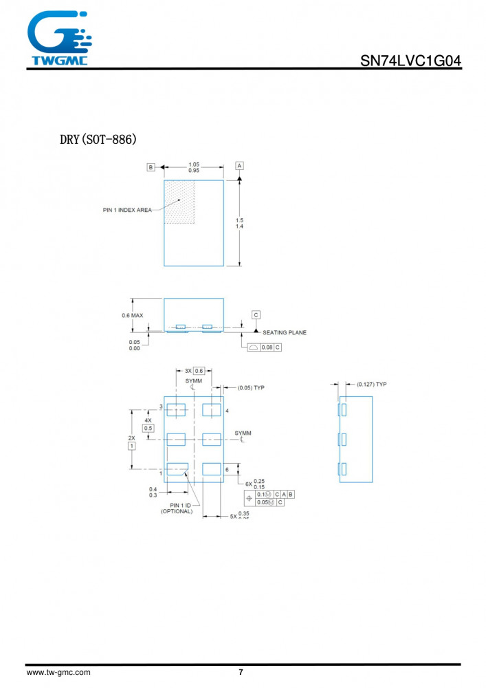 SN74LVC1G04DCKR datasheet page 7