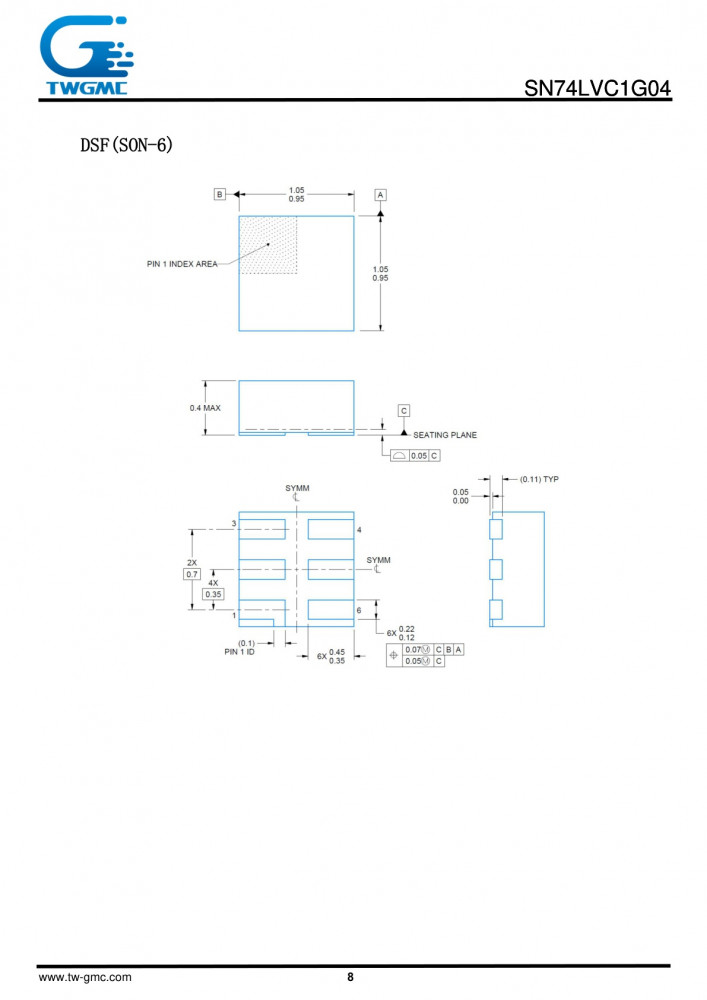 SN74LVC1G04DCKR datasheet page 8