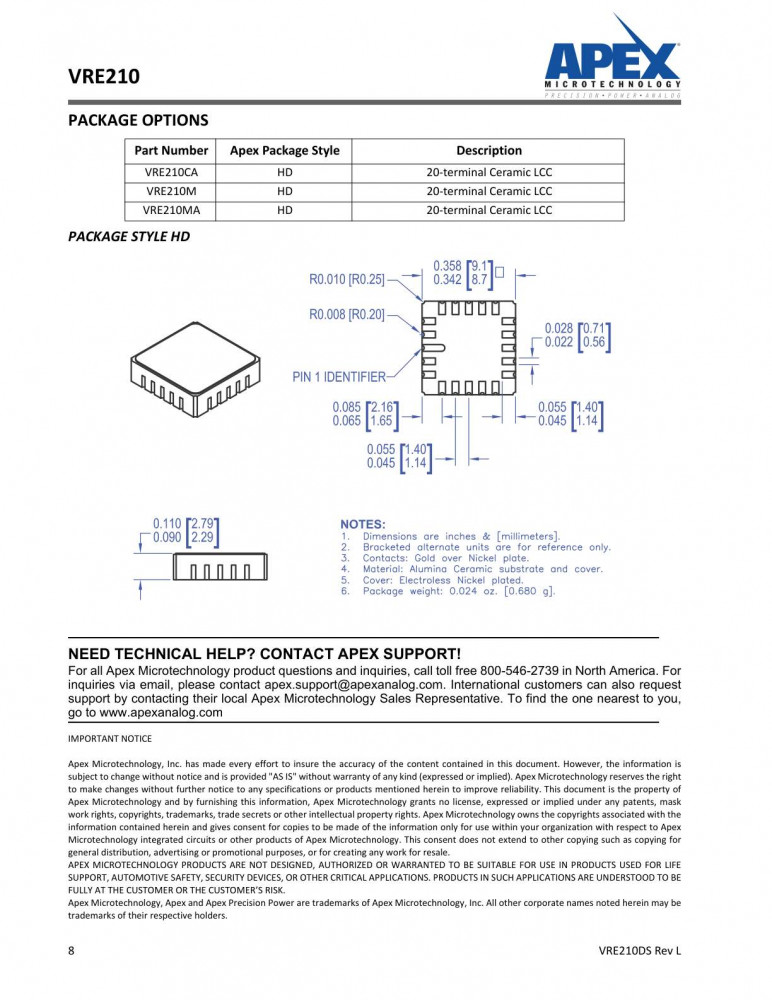 VRE210 technical document page 8