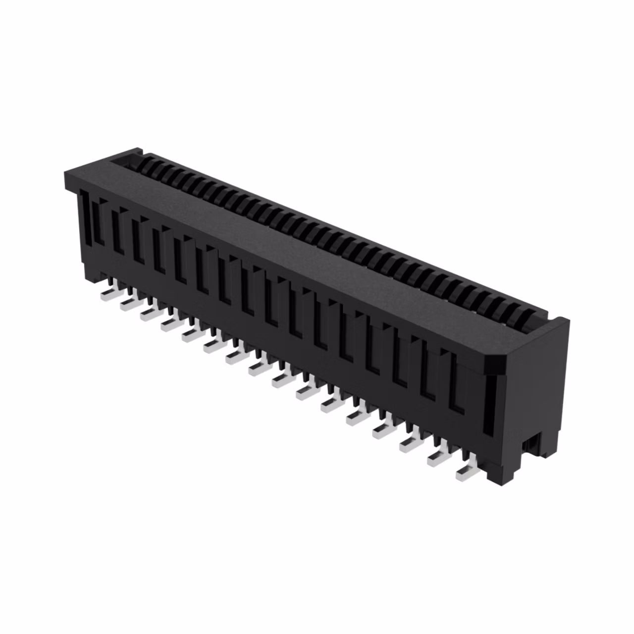 Easy-On FFC/FPC Connector, 0.50mm Pitch, Surface Mount, Vertical, Non-ZIF, Standard Footprint, Tin Bismuth Plating, Short Terminal Type, Black, 32 Circuits for sale