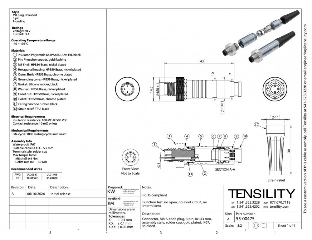 55-00475 product drawing and specification sheet