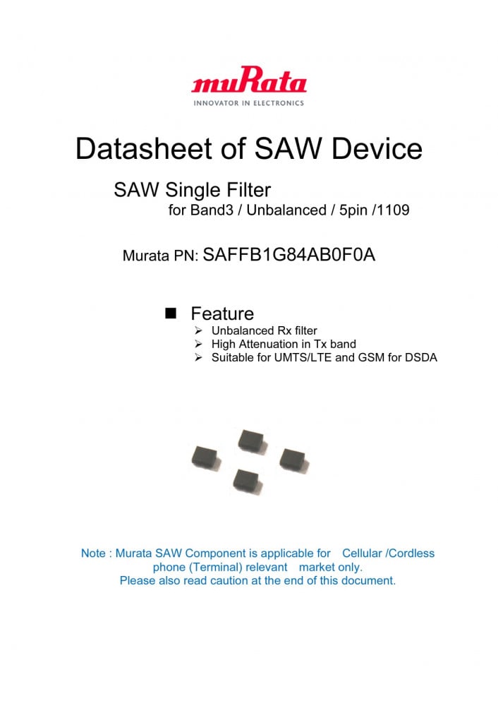 SAFFB1G84AB0F0AR1X datasheet page 1