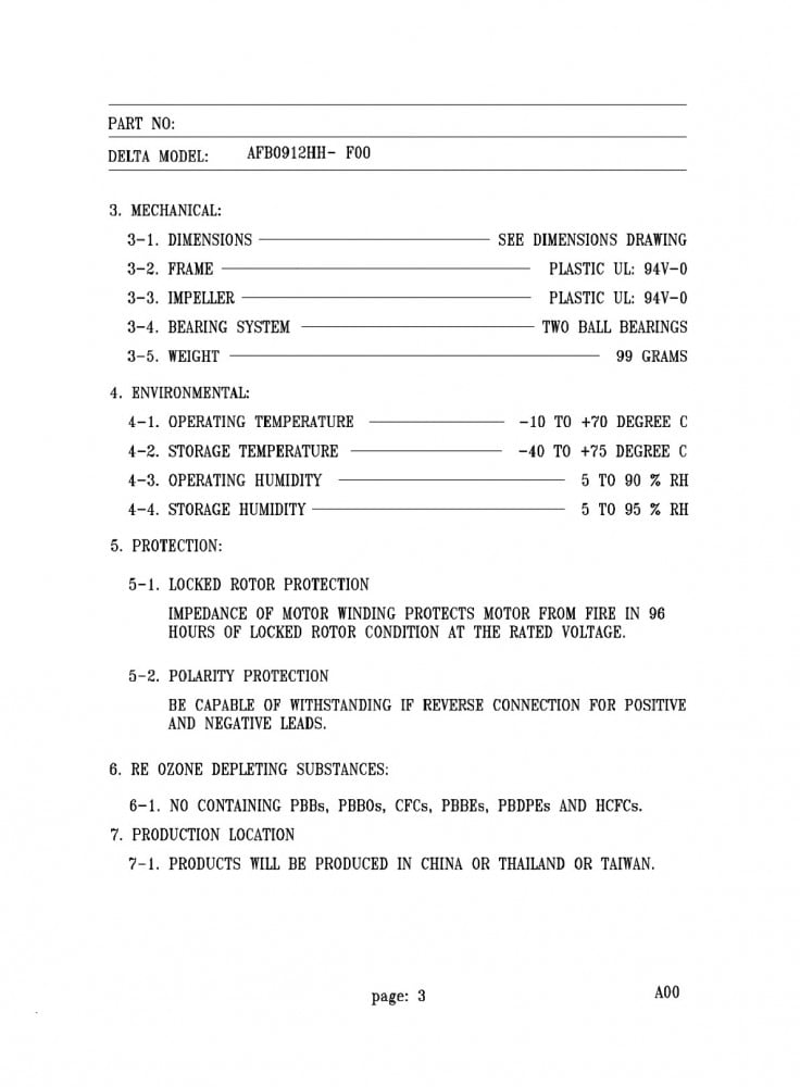 AFB0912HH-F00 specification page 3