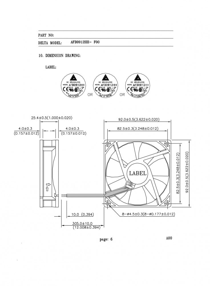 AFB0912HH-F00 specification page 6