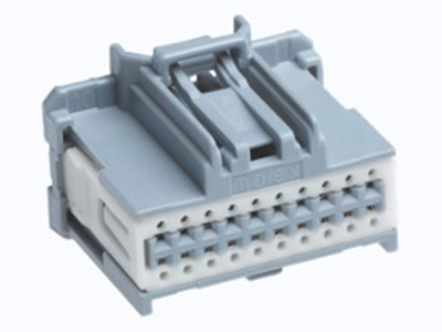 Stac64 Receptacle Housing, 12 Circuits, Dual Row, Polarization B, Gray, Tray for sale