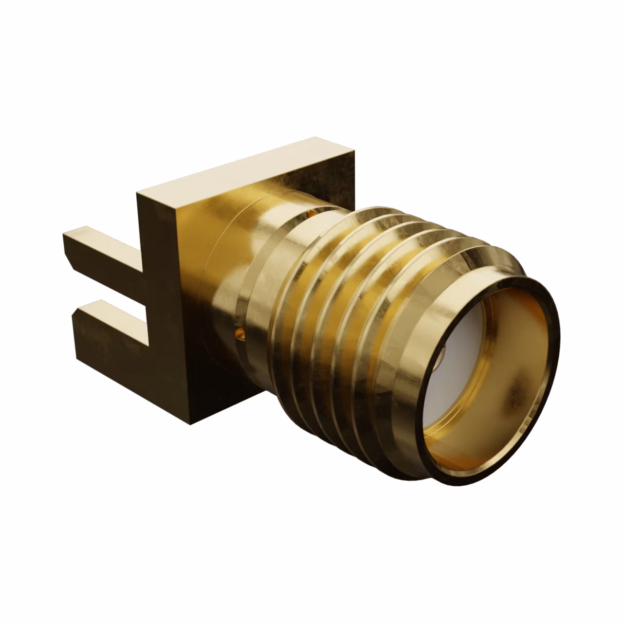 SMA Jack, Straight, PCB Receptacle, End Launch, Brass Body, Gold (Au) Plating, Tray, 50 Ohms for sale