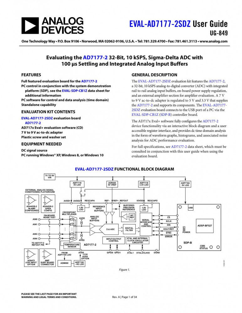 EVAL-AD7177-2SDZ technical document page 1