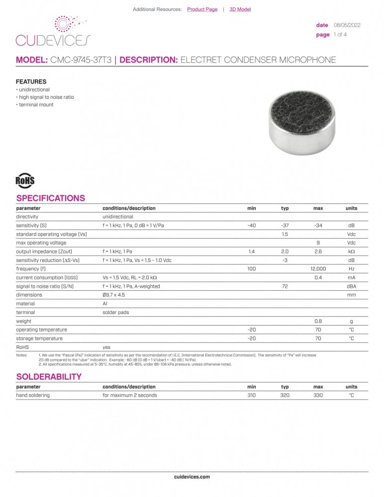 CMC-9745-37T3 datasheet page 1