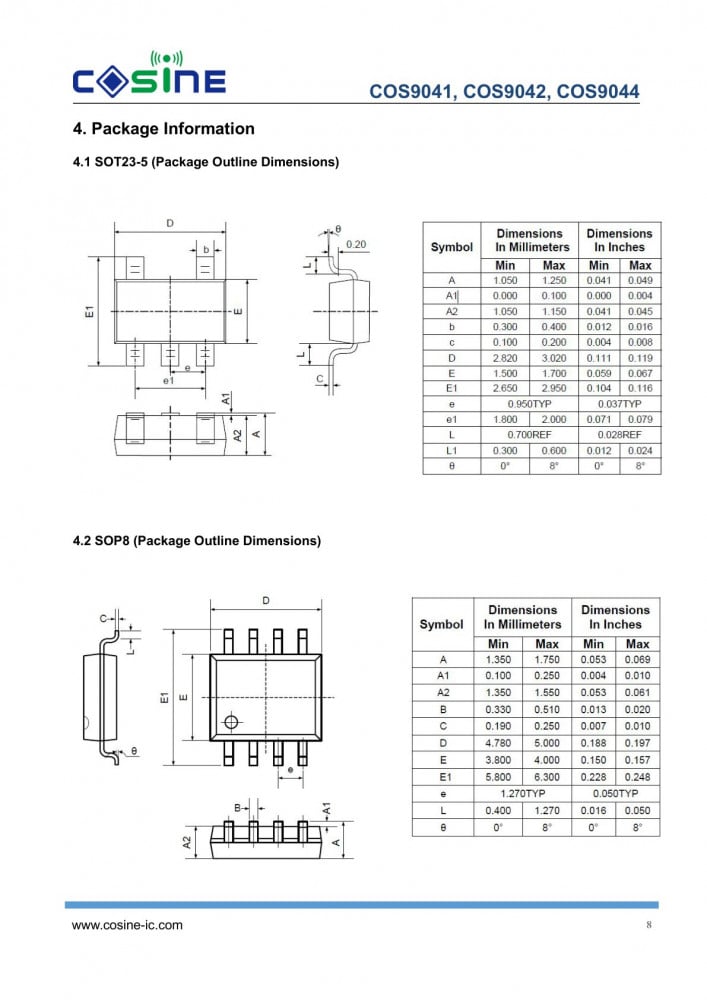 COS9041 datasheet page 8