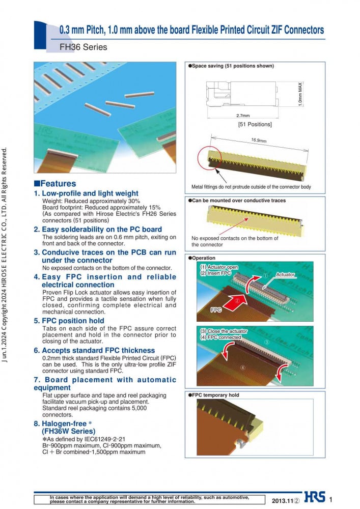 FH36W datasheet page 1