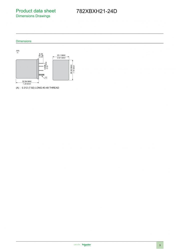 782XBXH2124D technical document page 3