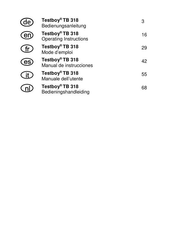 TESTBOY TB 318 manual page 2