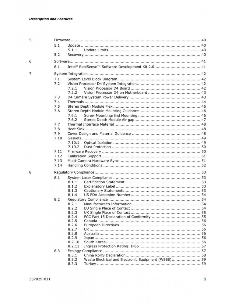 Intel RealSense D457 datasheet page 3