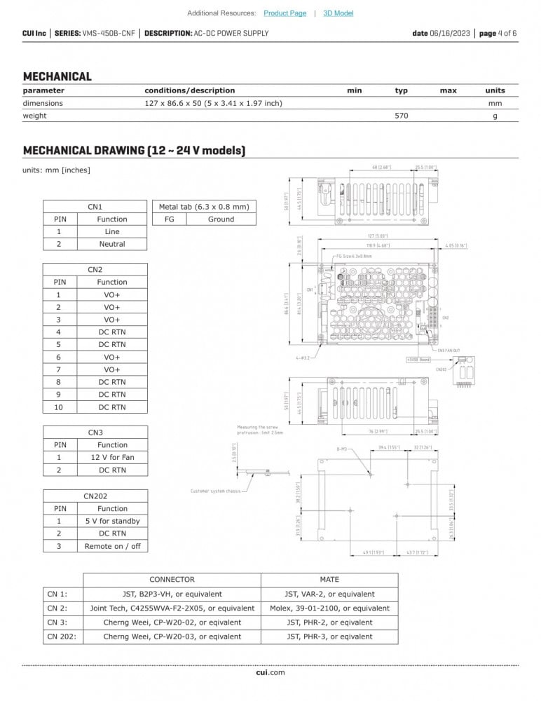CUI VMS-450B-24-CNF datasheet page 4