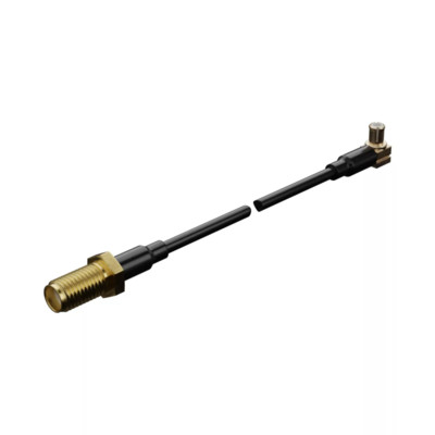 MCX Right-Angle Plug to SMA Straight Bulkhead Jack on RG-316 Cable, 457.20mm Length, 50 Ohms for sale