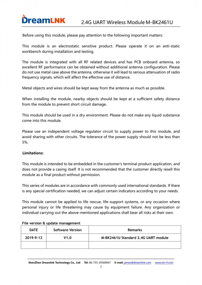 M-BK2461U datasheet page 2