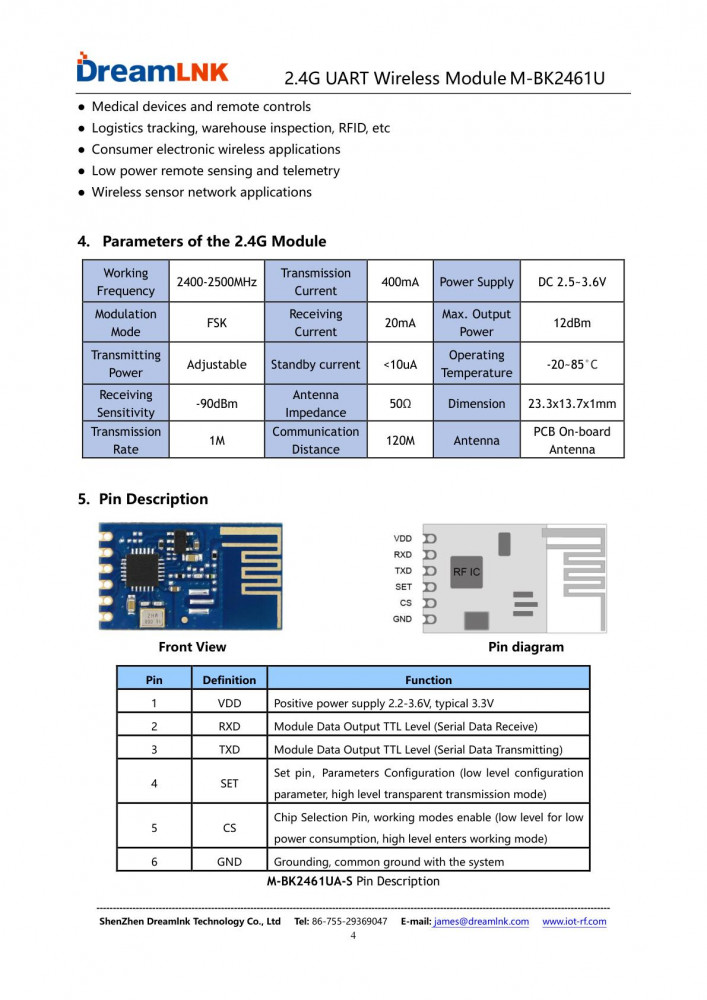 M-BK2461U datasheet page 4
